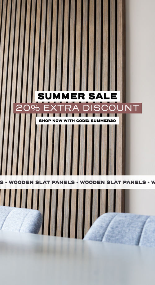 Premium Acoustic Wooden Wall Panels | 3-sided | Aku Woodpanel Ireland