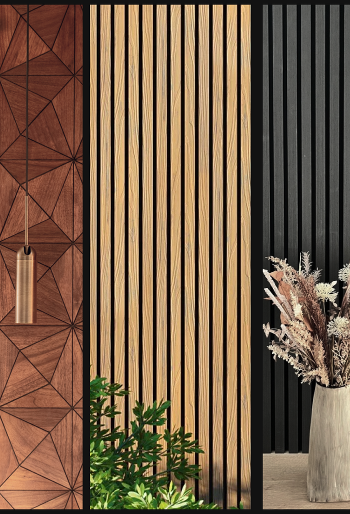 Premium Acoustic Wooden Slat Wall Panels | 3-sided | Aku Woodpanel