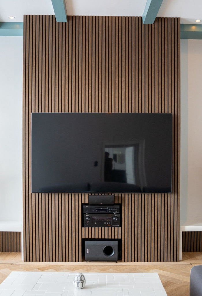 Premium Acoustic Wooden Slat Wall Panels | 3-sided | Aku Woodpanel