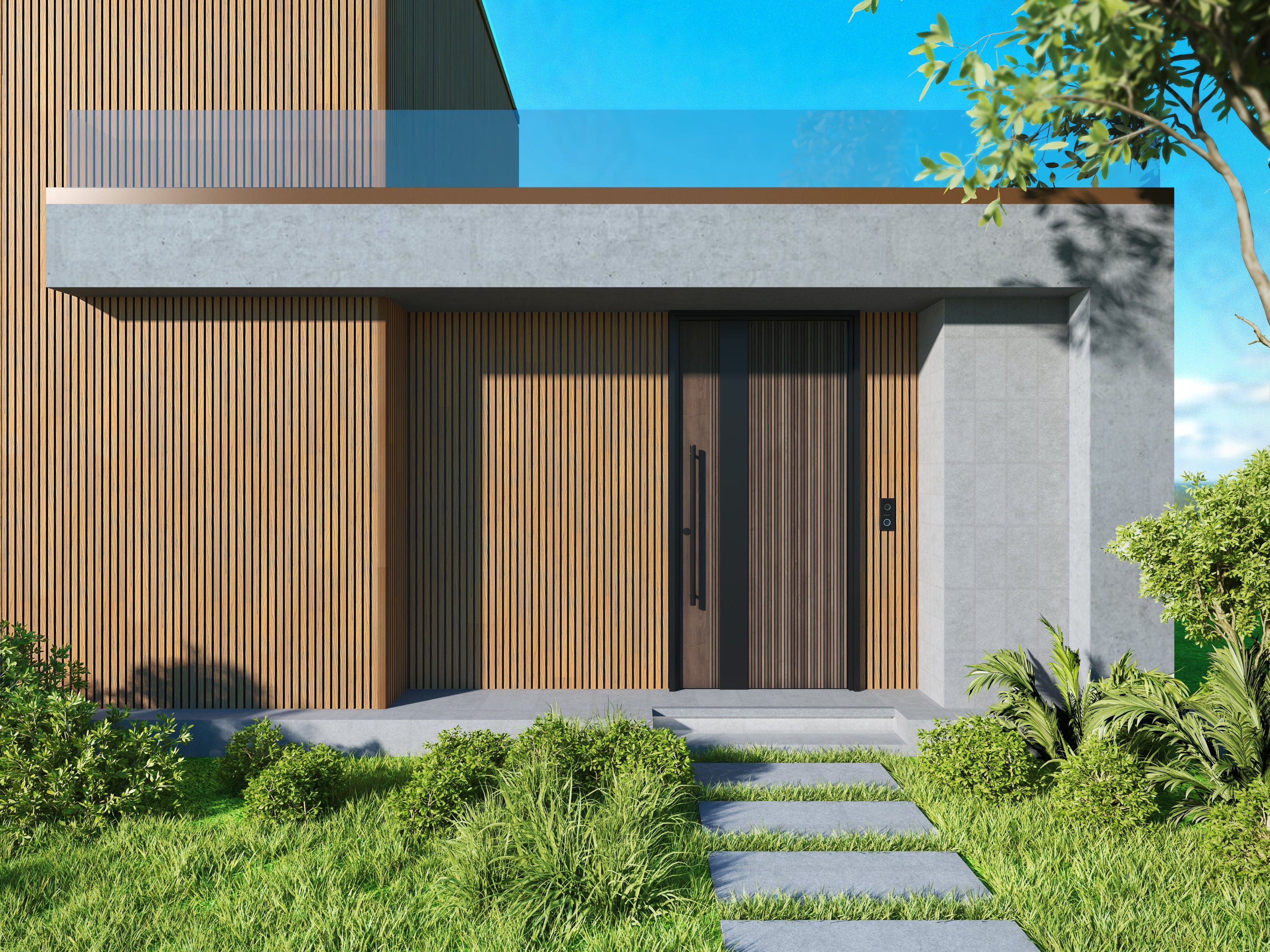 Exterior Wall Cladding Panel Birch 290CM || Garden | 3D Wood Grain