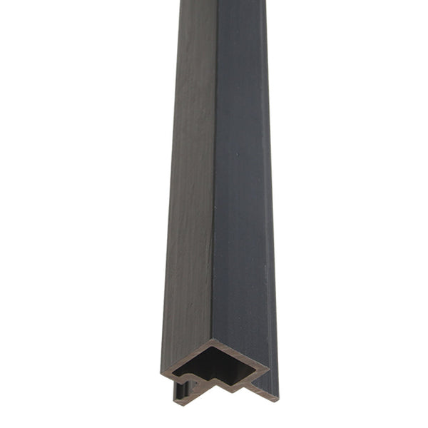 Exterior Wall Cladding - Black Corner Trim 290CM | 3D Wood Grain